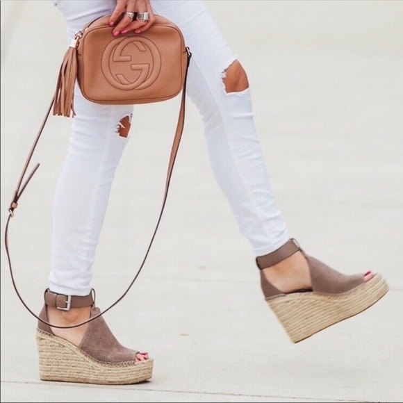 Marc Fisher | Shoes | Marc Fisher Annie Perforated Espadrille Wedges 85 ...